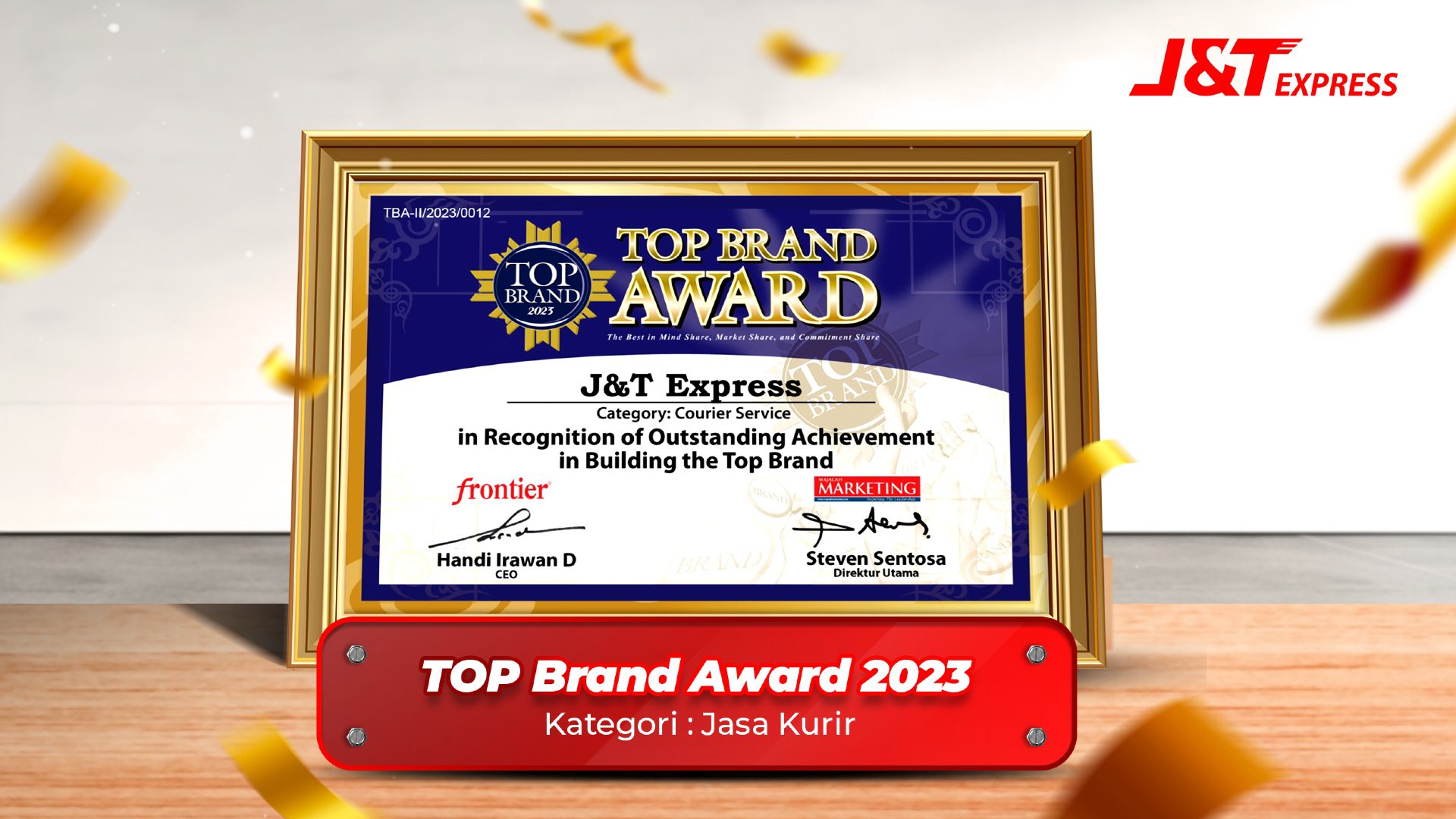 J&T Exp ress Meraih Top Brand Award 2023